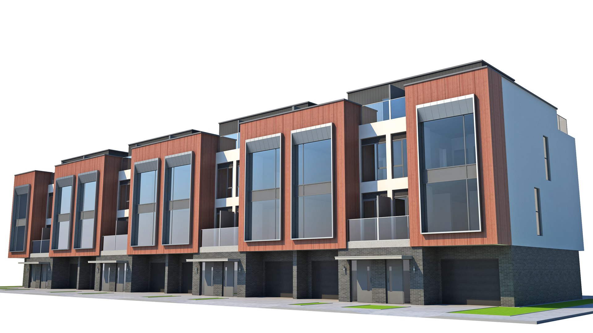 Modern Townhouse 3D Model - TurboSquid 2026886