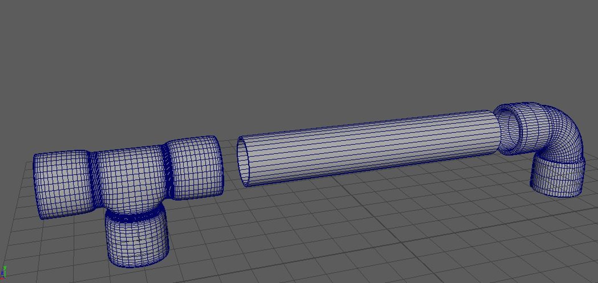 Pipe Fittings Copper 3d Model