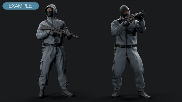 Asian Mercenary Low Poly 3D model - TurboSquid 1896736