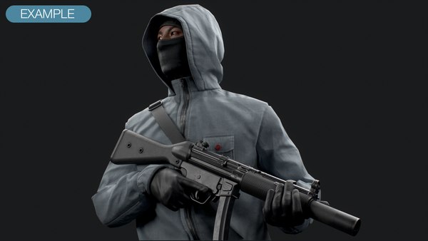 Asian Mercenary Low Poly 3D model - TurboSquid 1896736