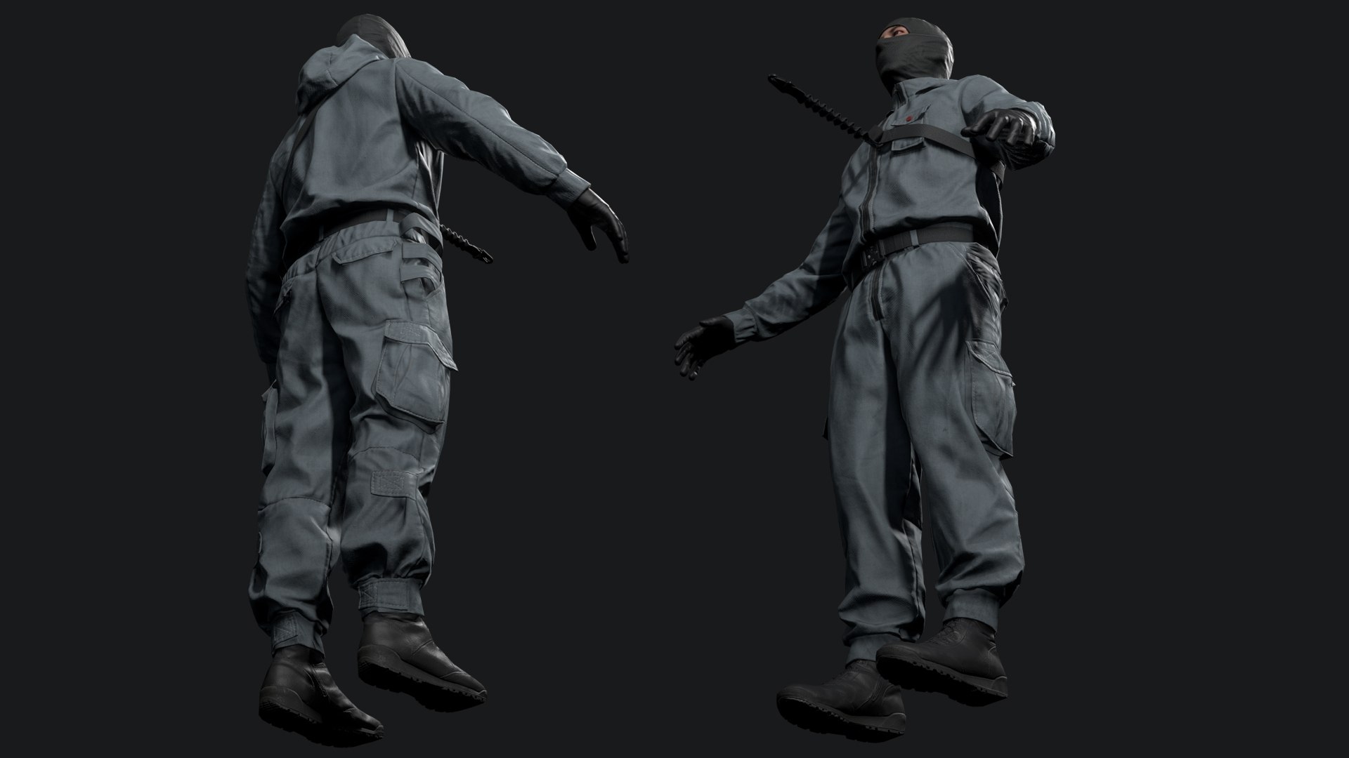 Asian Mercenary Low Poly 3D Model - TurboSquid 1896736