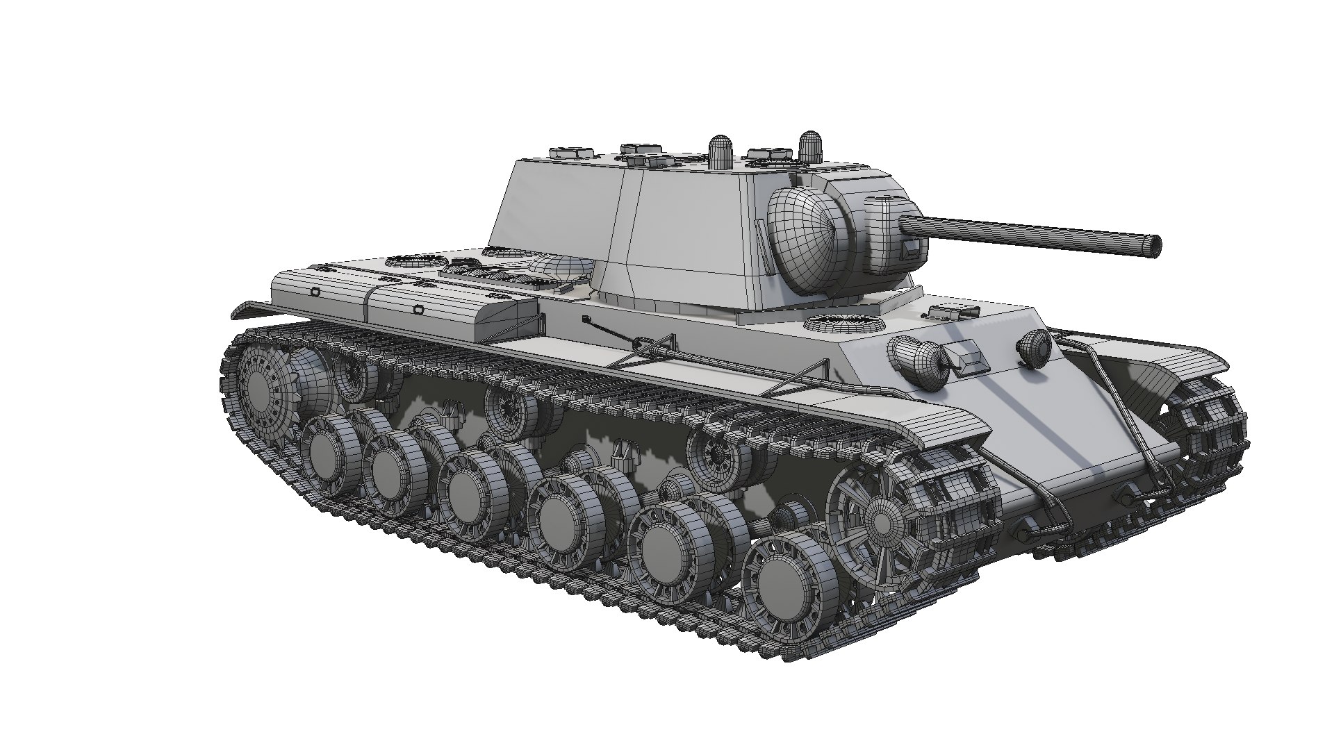Kv Tank Kliment Kv-1 3D Model - TurboSquid 1634261