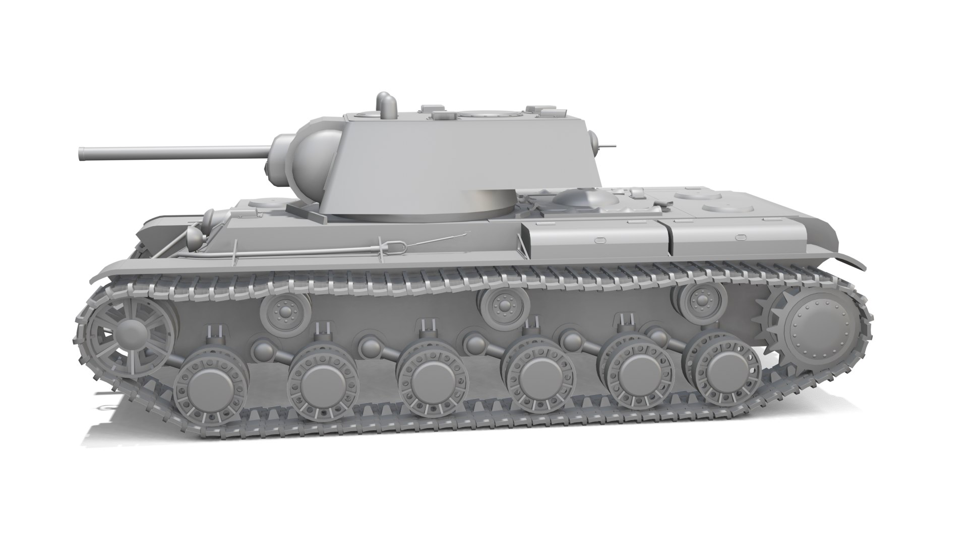 Kv Tank Kliment Kv-1 3D Model - TurboSquid 1634261