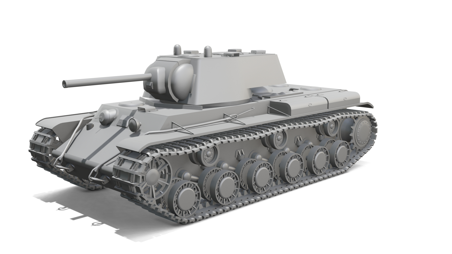 Kv Tank Kliment Kv-1 3D Model - TurboSquid 1634261