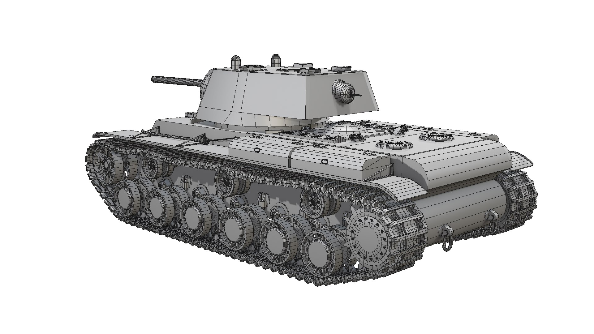 Kv Tank Kliment Kv-1 3D Model - TurboSquid 1634261