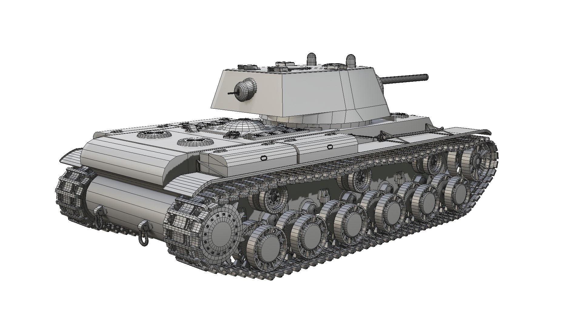 Kv Tank Kliment Kv-1 3D Model - TurboSquid 1634261