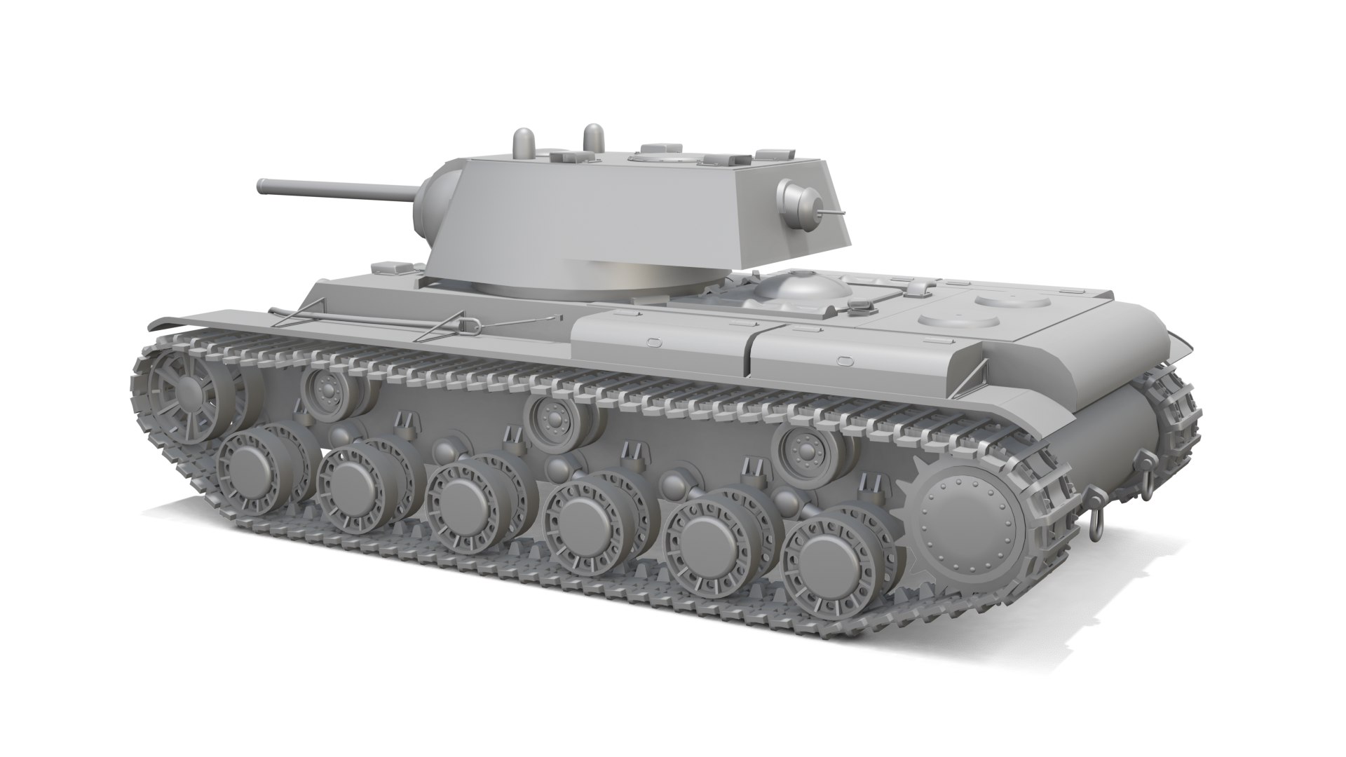 Kv Tank Kliment Kv-1 3D Model - TurboSquid 1634261