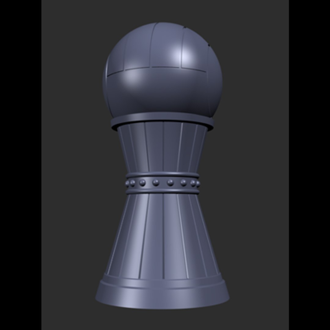 3d metal piece chess model