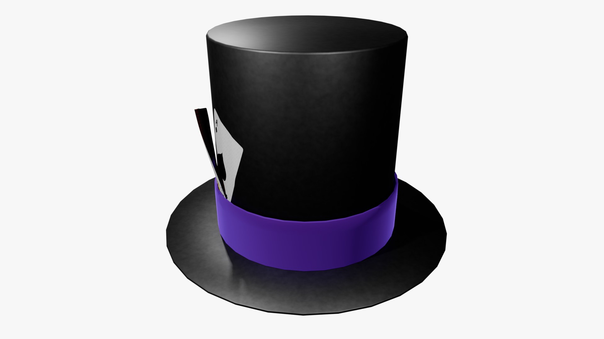 Top Hat With Poker Cards 3D Model - TurboSquid 2213050