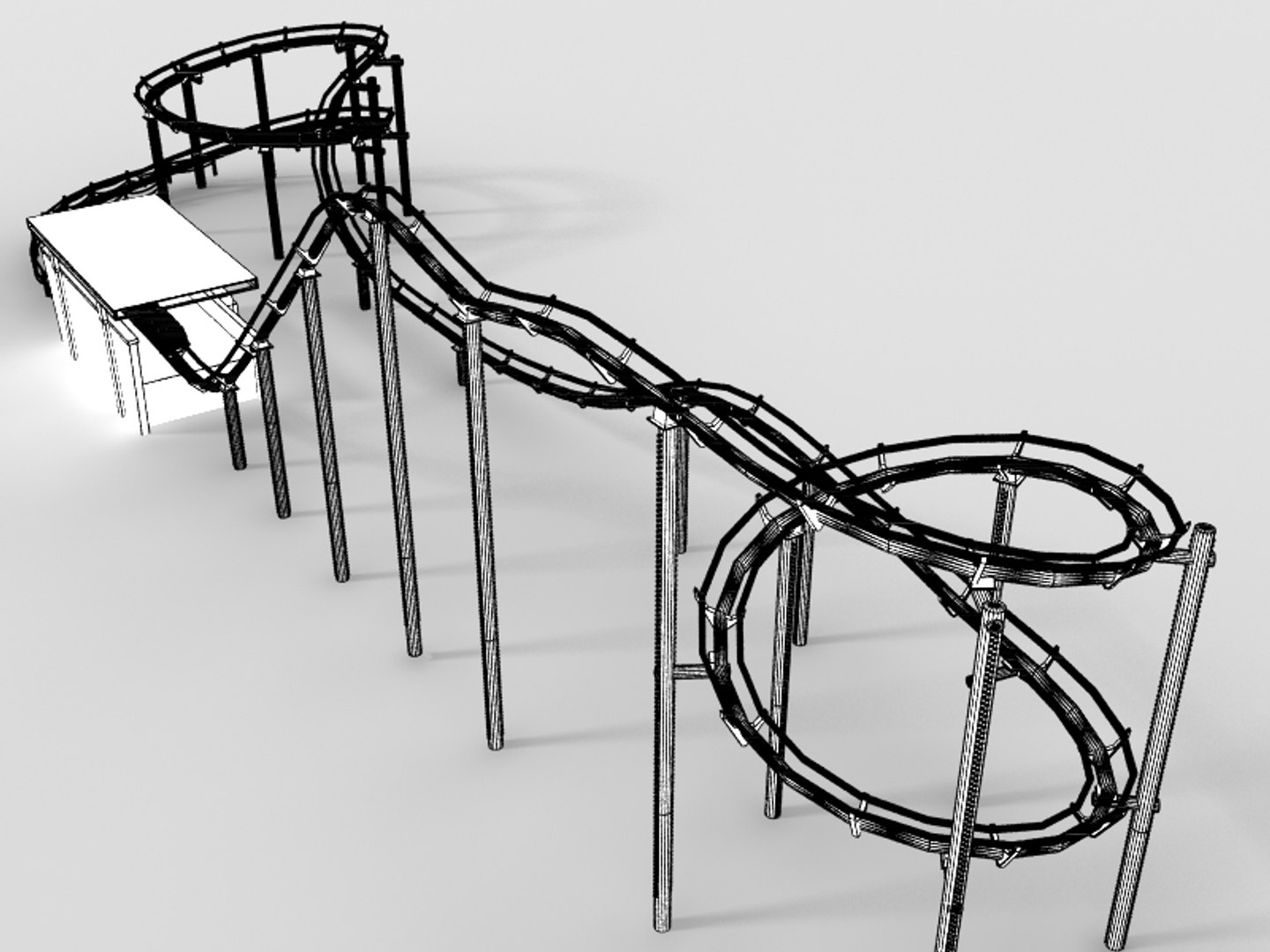 Roller Coaster 3d Model