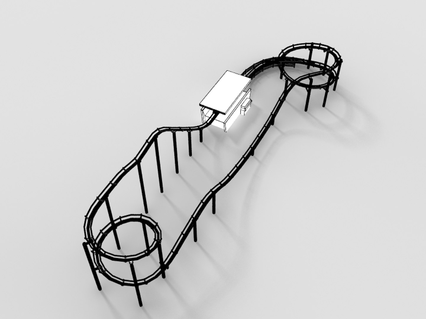 Roller Coaster 3d Model