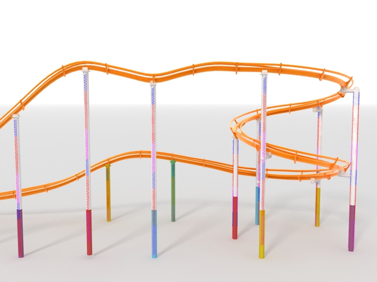Roller Coaster 3d Model