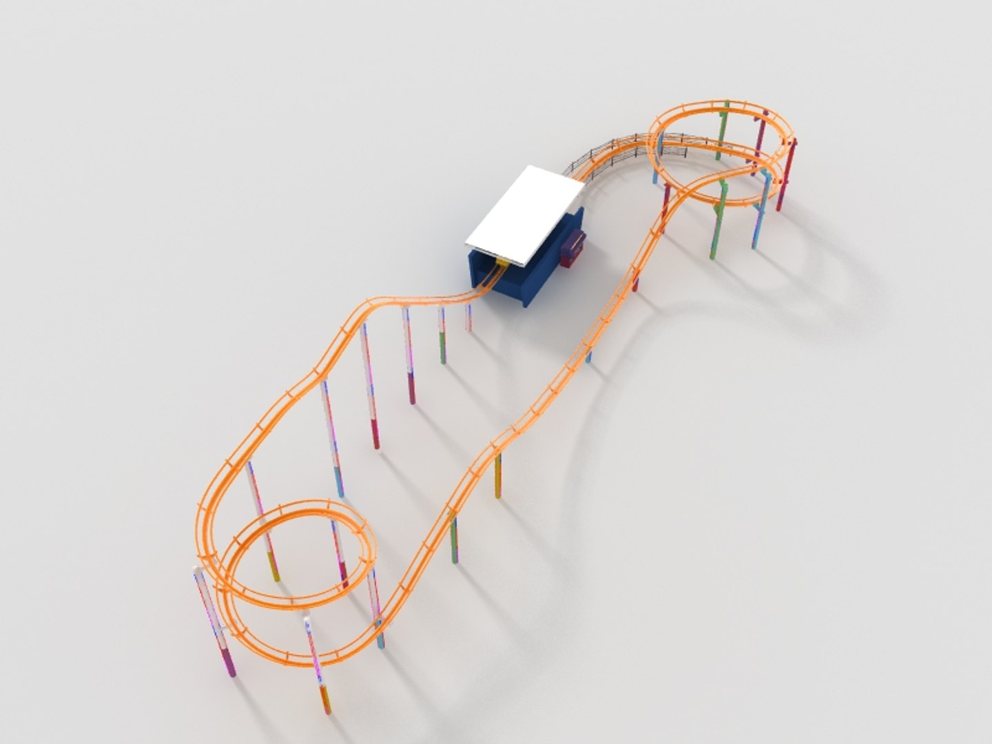 Roller Coaster 3d Model