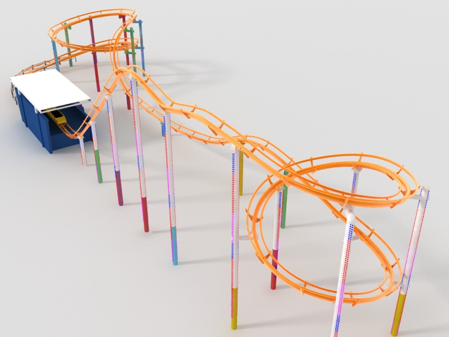 Roller Coaster 3d Model