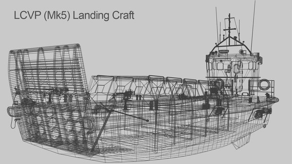 LCVP (MK5) 상륙 기술 3D 모델 - TurboSquid 558644