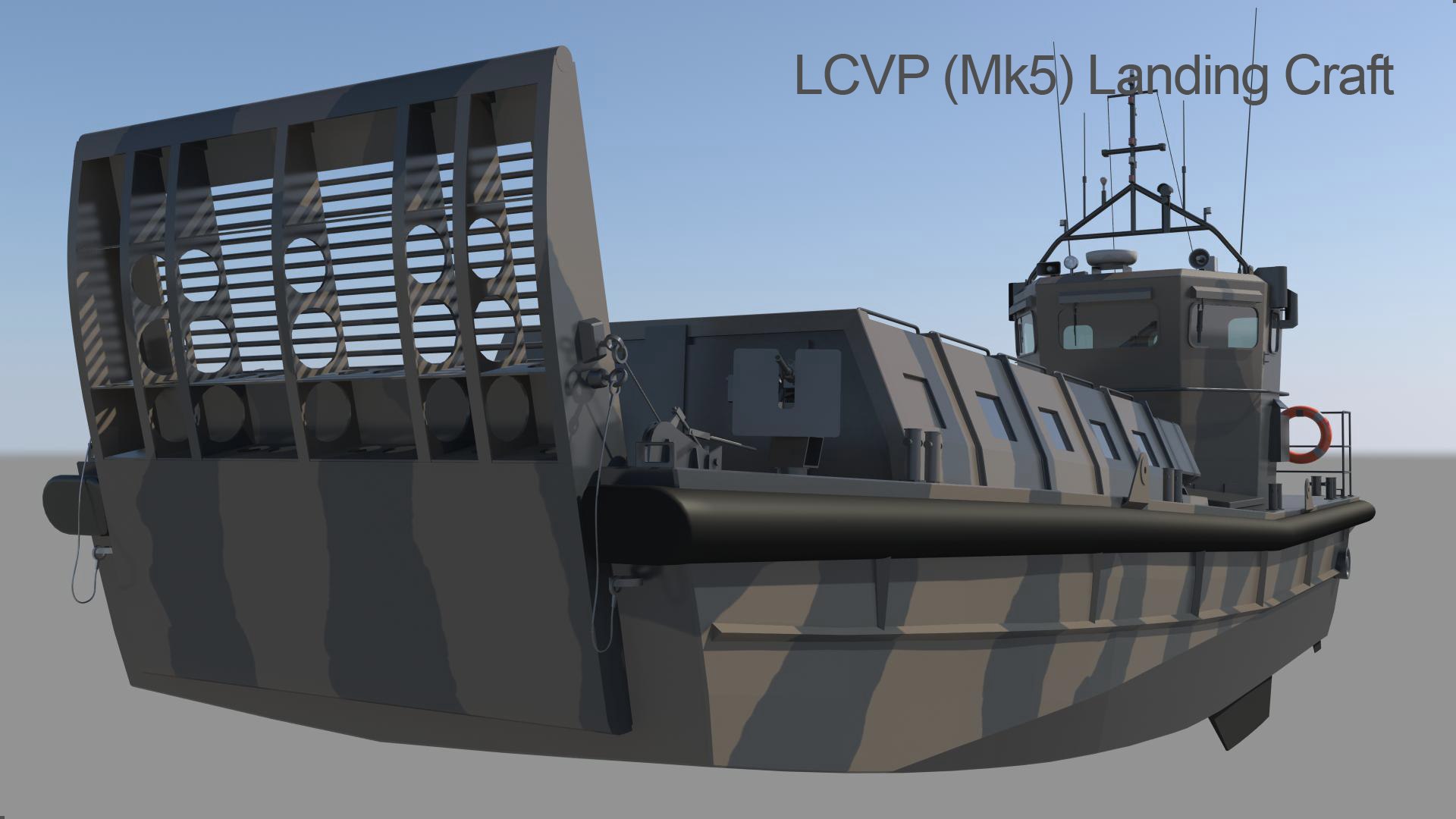 3d Model Landing Craft Lcvp