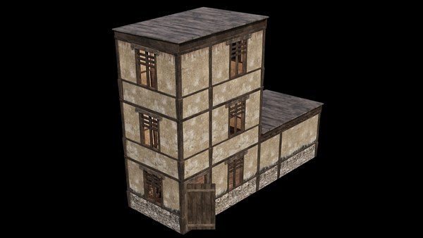 Medieval Houses Pack 76-77-78-79-80 - 4K Textures Game Ready model ...