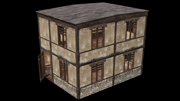 Medieval Houses Pack 76-77-78-79-80 - 4K Textures Game Ready model ...