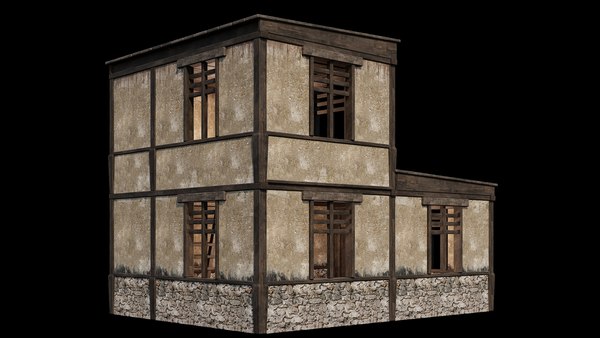 Medieval Houses Pack 76-77-78-79-80 - 4K Textures Game Ready model ...