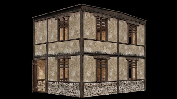 Medieval Houses Pack 76-77-78-79-80 - 4K Textures Game Ready model ...