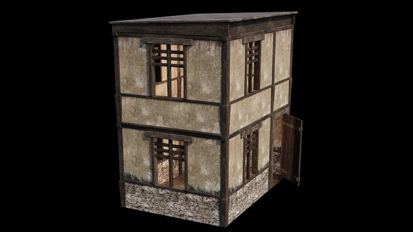 Medieval Houses Pack 76-77-78-79-80 - 4K Textures Game Ready model ...