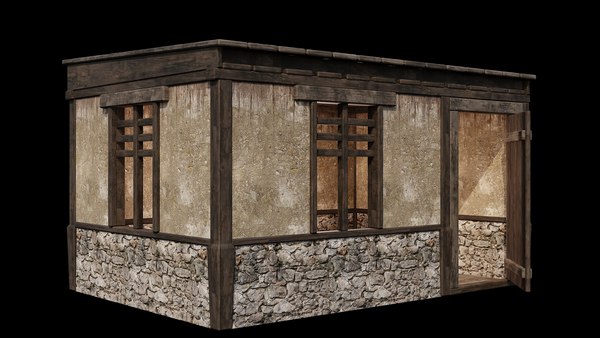Medieval Houses Pack 76-77-78-79-80 - 4K Textures Game Ready model ...