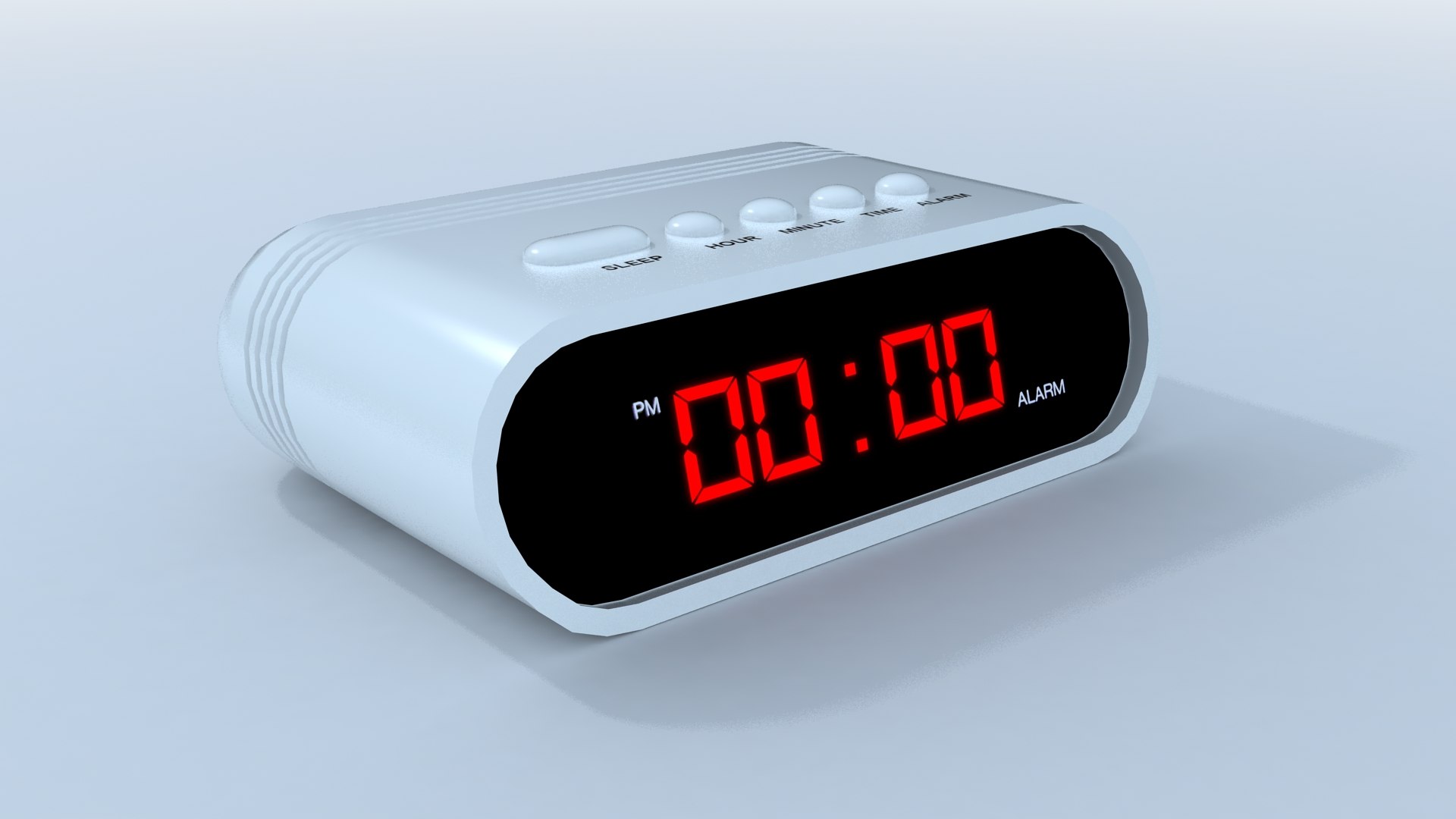 generic digital alarm clock 3d model