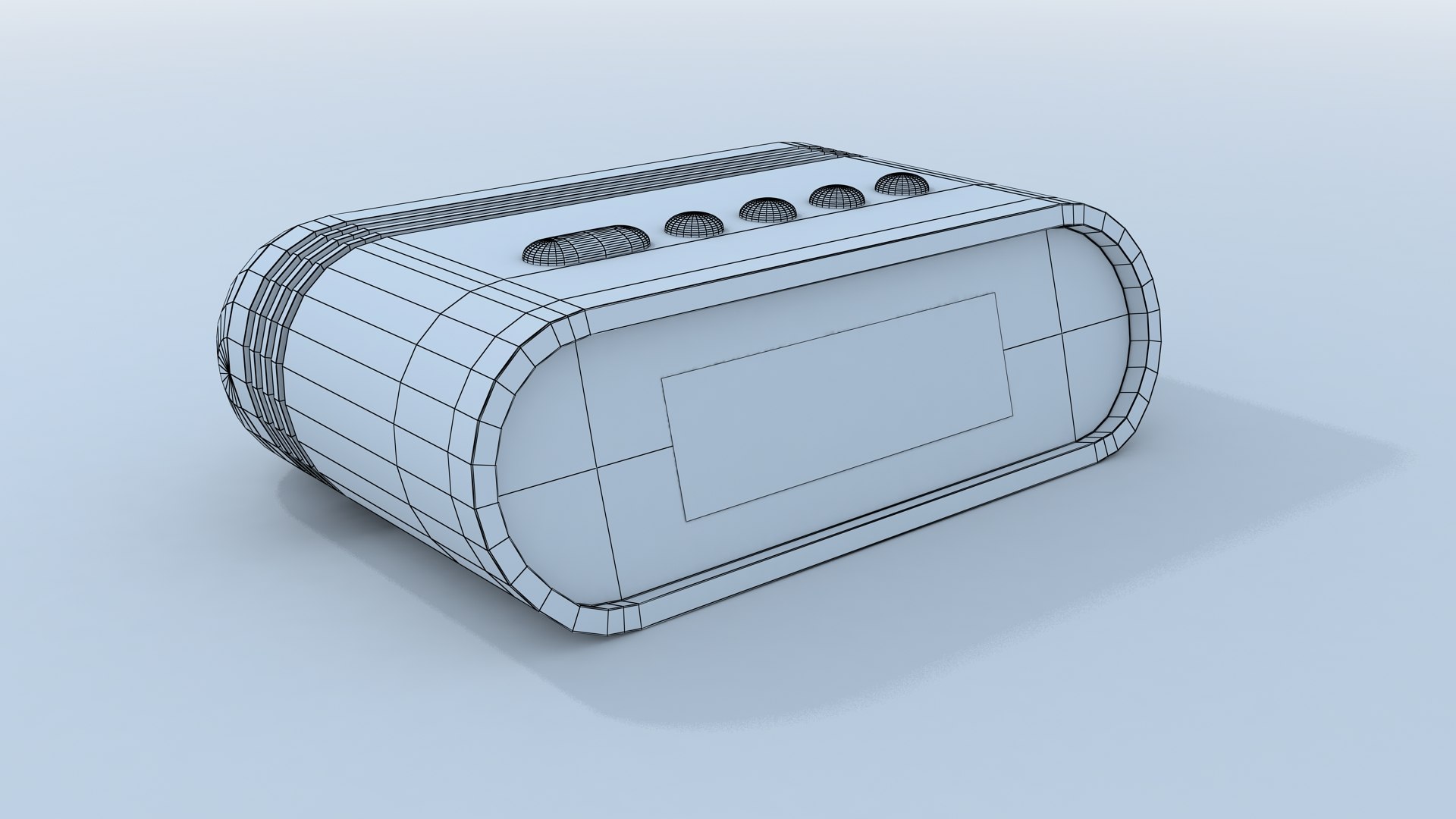 generic digital alarm clock 3d model