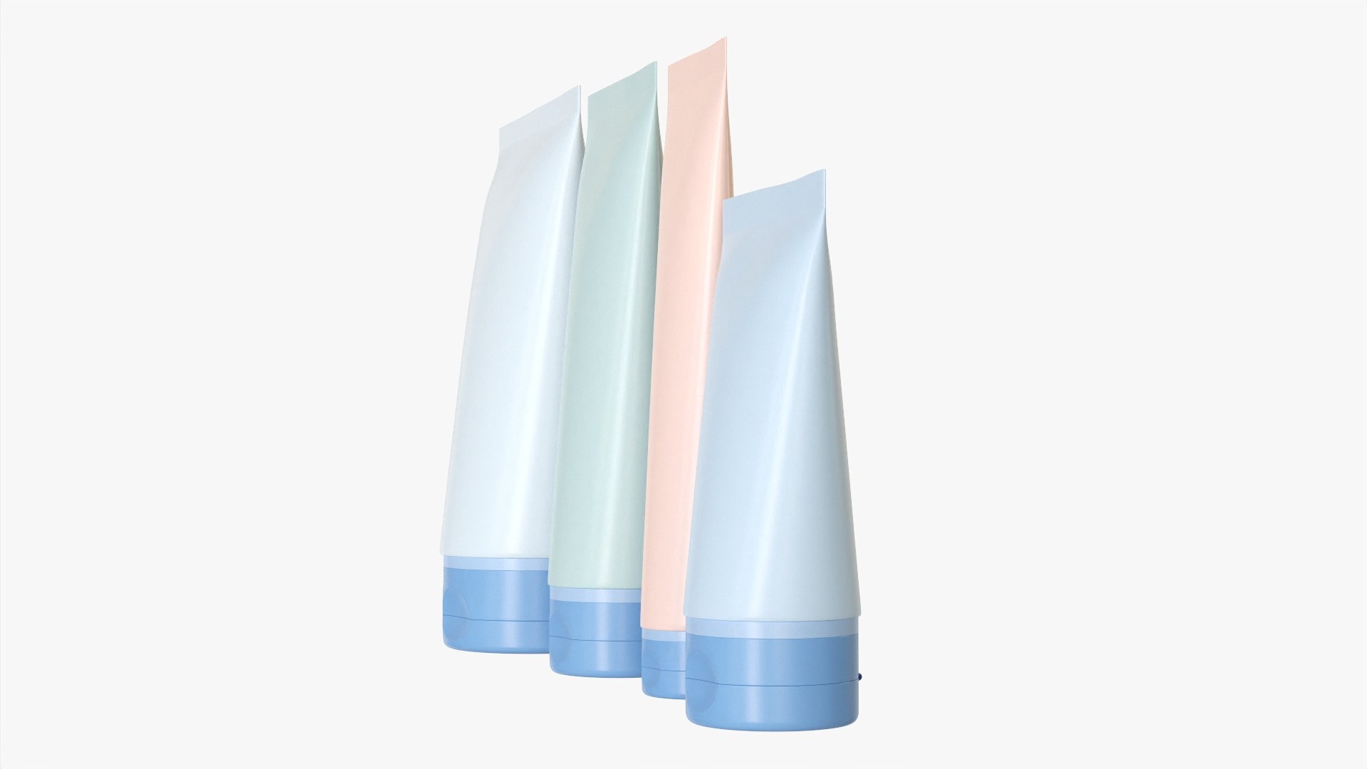 3D Model Cosmetics Tube Set 01 Mockup - TurboSquid 1842826