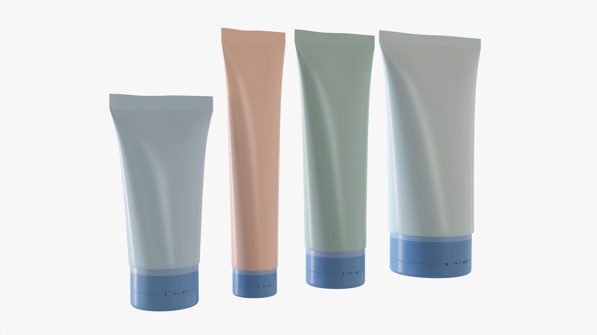 3D Model Cosmetics Tube Set 01 Mockup - TurboSquid 1842826