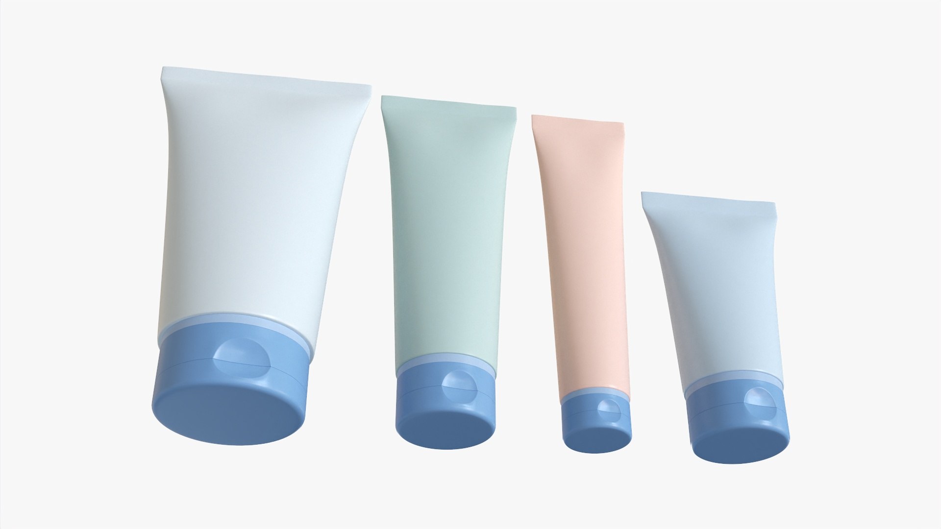 3D Model Cosmetics Tube Set 01 Mockup - TurboSquid 1842826