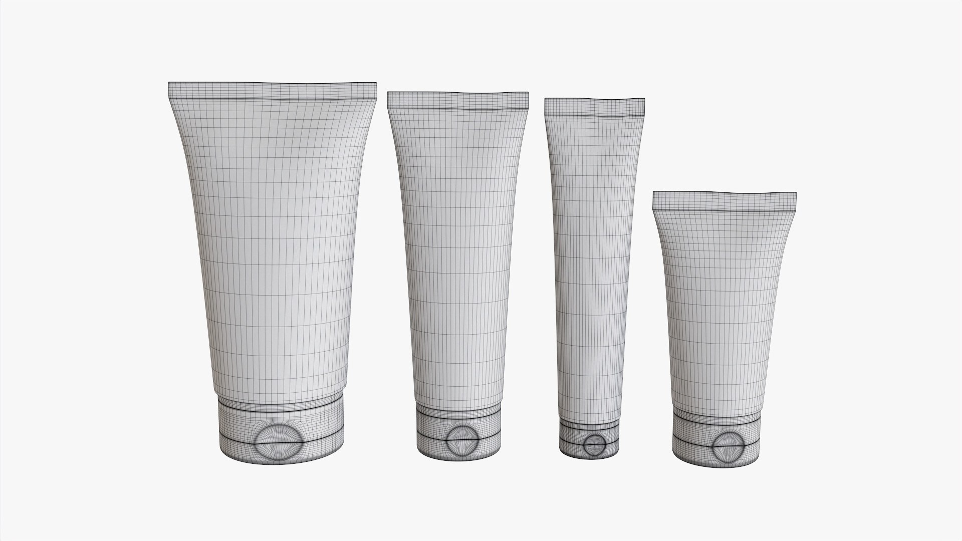 3D Model Cosmetics Tube Set 01 Mockup - TurboSquid 1842826