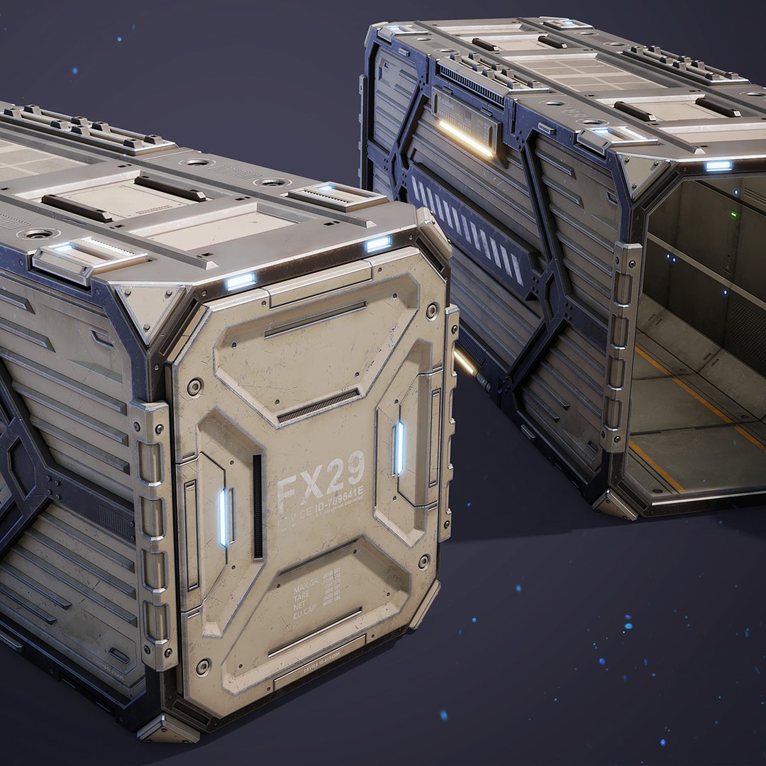 Sci-Fi Container Type C -PBR Model - TurboSquid 2250424