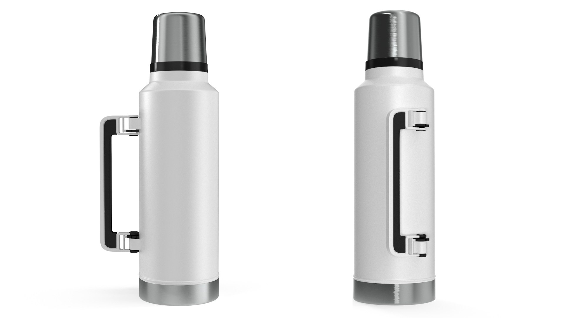 3D Stainless Steel Thermos With Folded Handle Model - TurboSquid 2262313