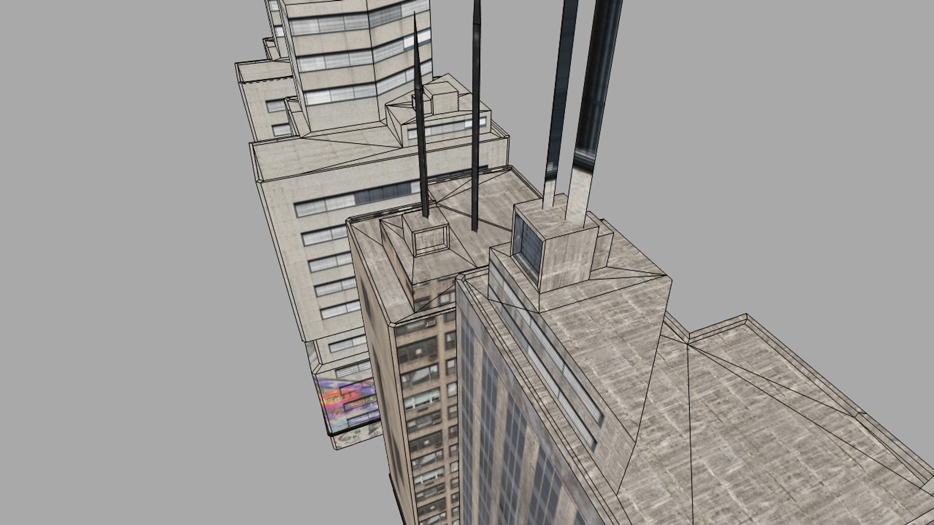 City Skyscrapers 3d Model
