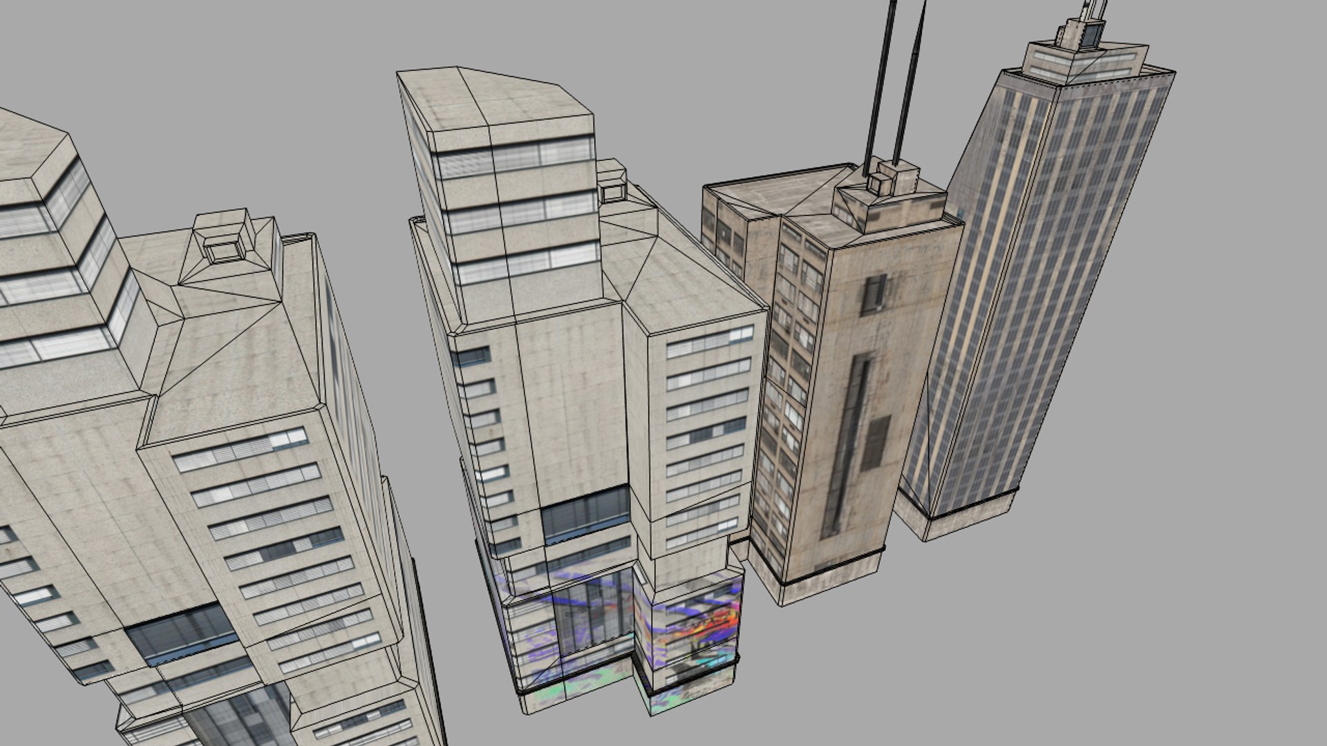 City Skyscrapers 3d Model