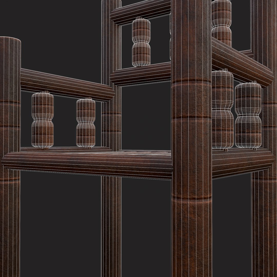 3D Medieval Elegant Cross Chair Model - TurboSquid 1882048