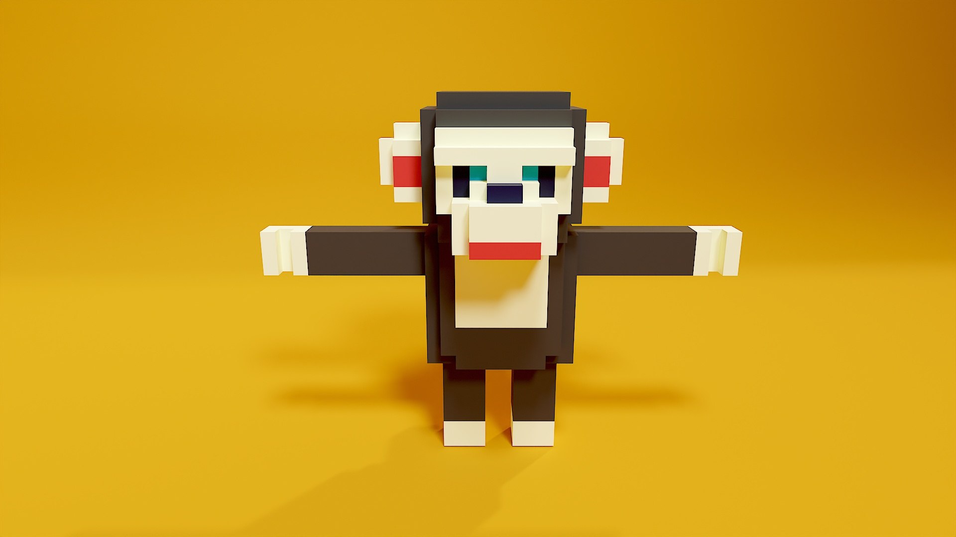 3D Chimpanzee Voxel Art Pack 3d Model - TurboSquid 2182597