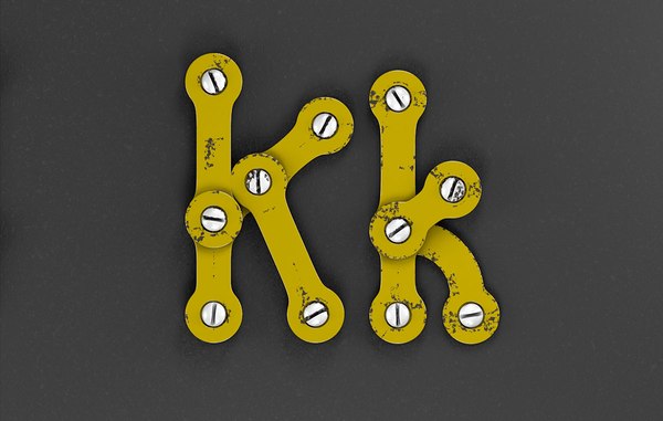 3D model jkl rusty metal alphabet letters - TurboSquid 1454040