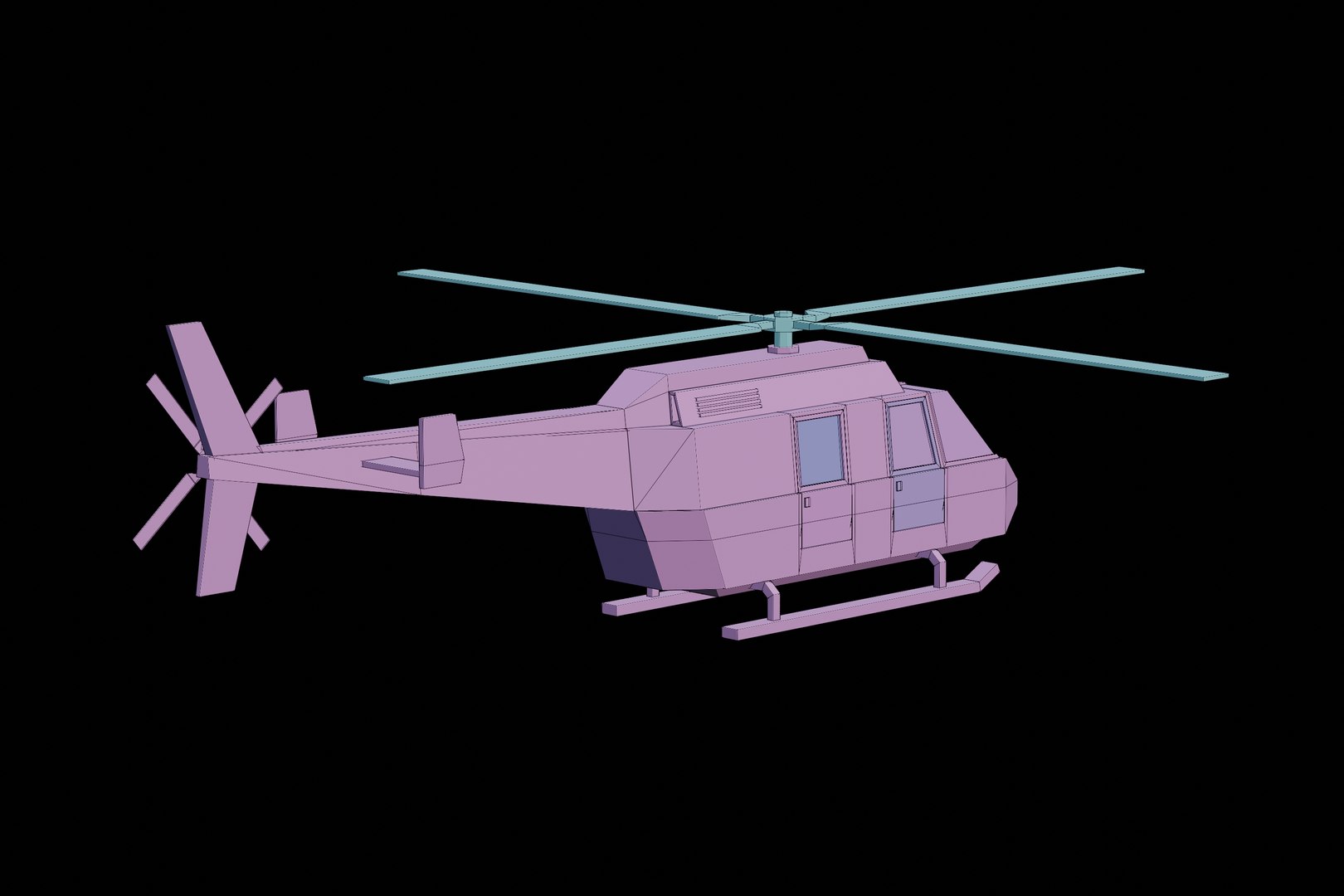 3D Stylized City 911 Helicopter Low Poly Model - TurboSquid 2135279
