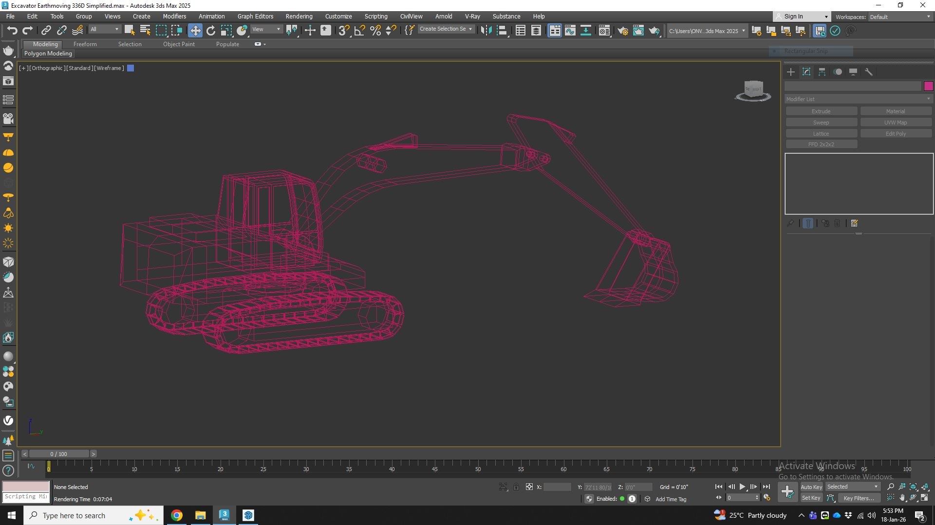 3D Model Excavator Earthmoving 336D Simplified - TurboSquid 2516202