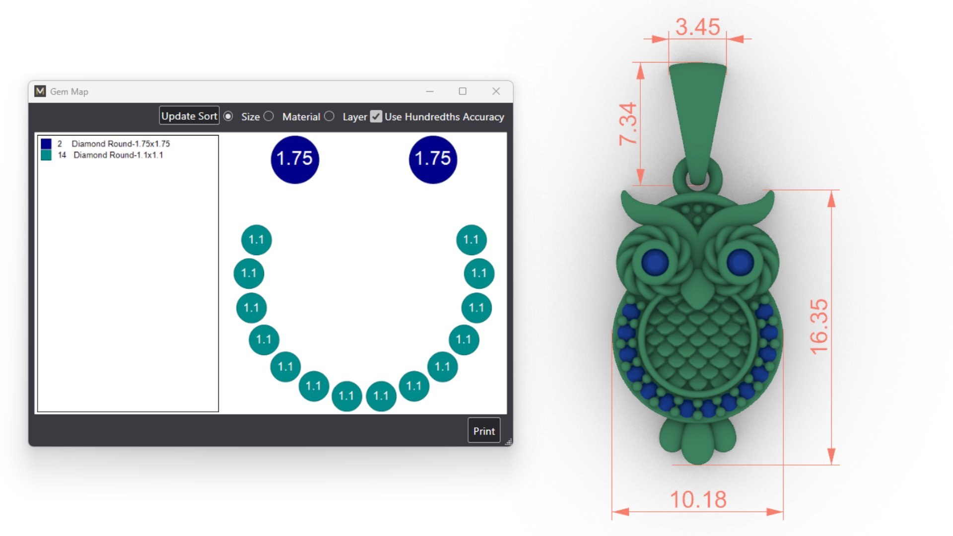 3dm Stl Owl Necklace Printable Jewelry 3D Model - TurboSquid 2084820