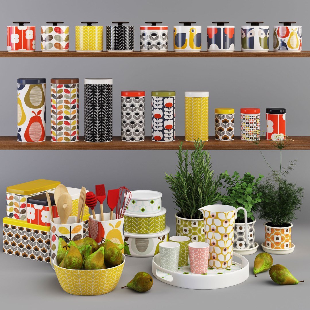Set Orla Kiely 3d Model