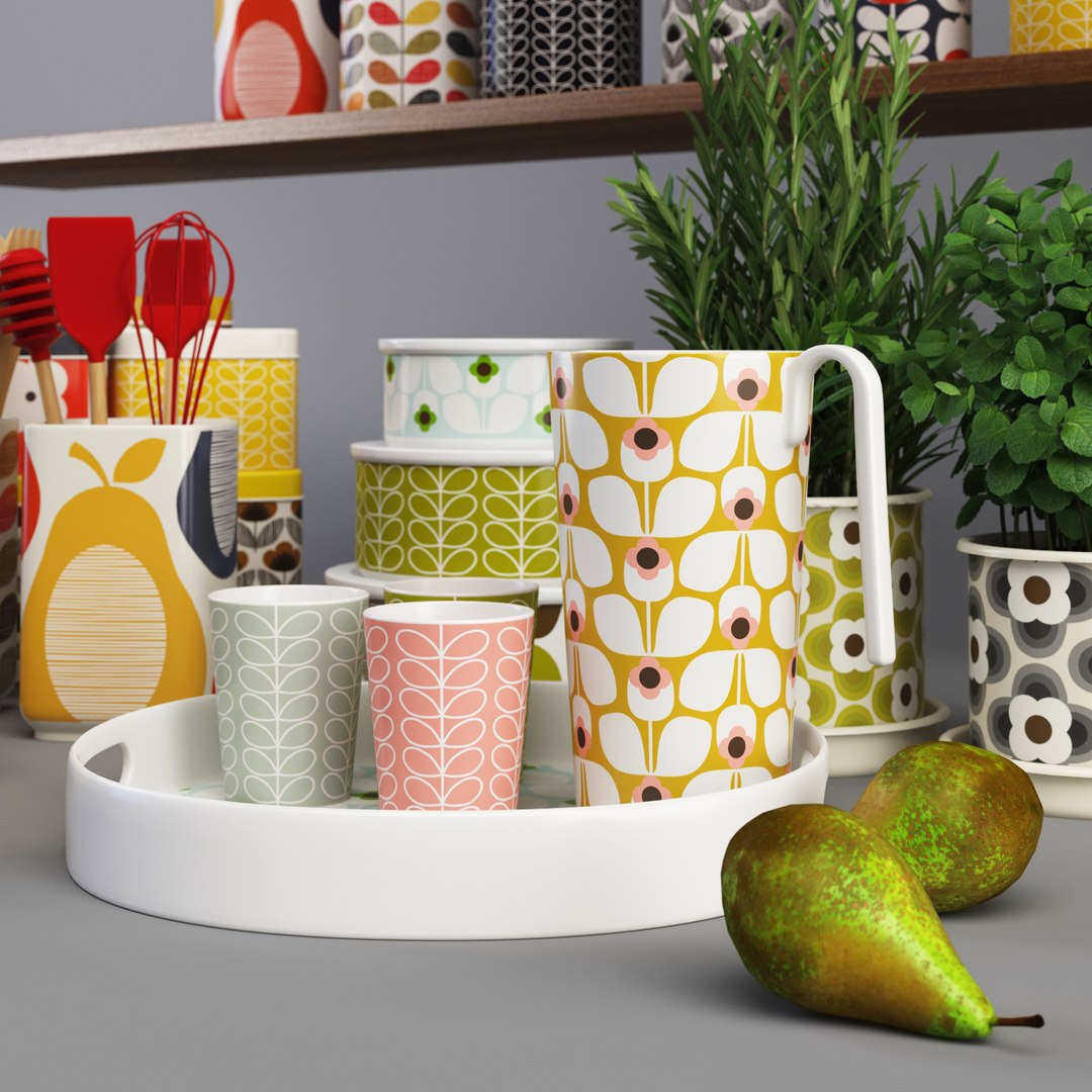 Set Orla Kiely 3d Model