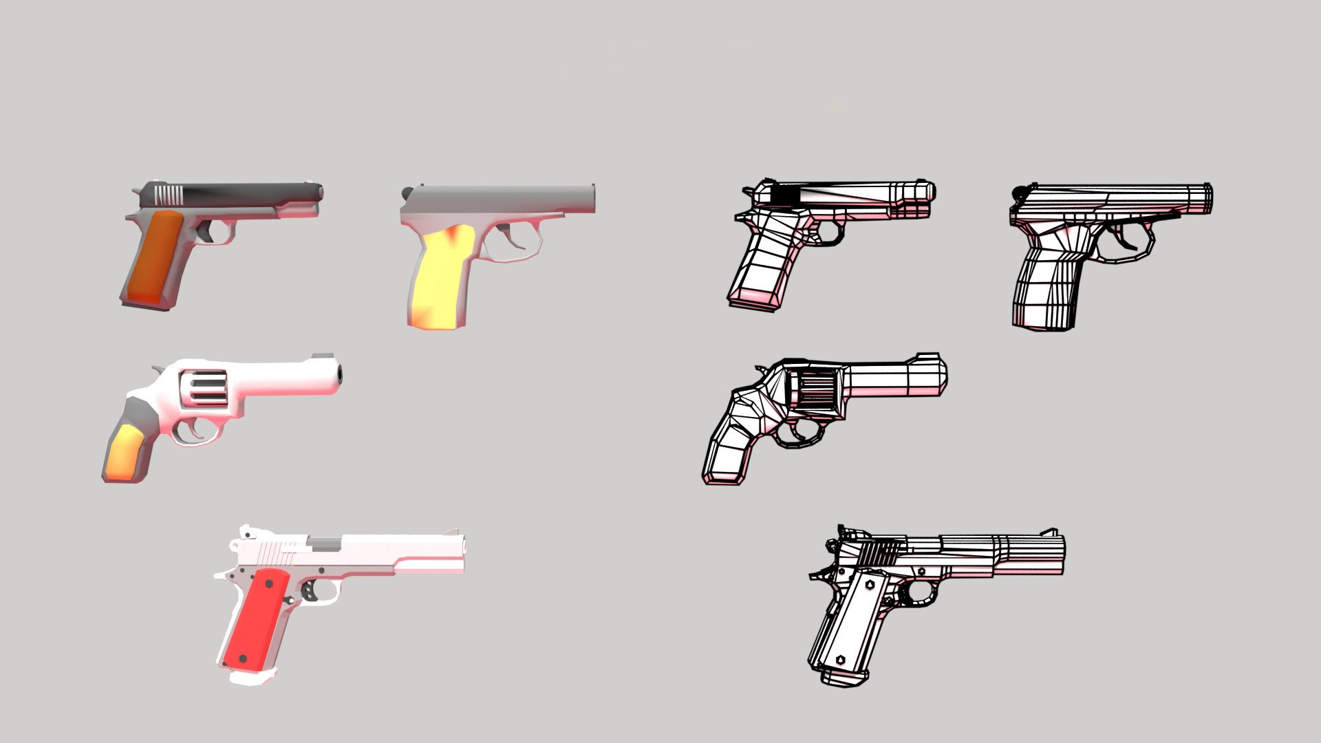 Weapons asset pack assault rifles 3D model - TurboSquid 1634745