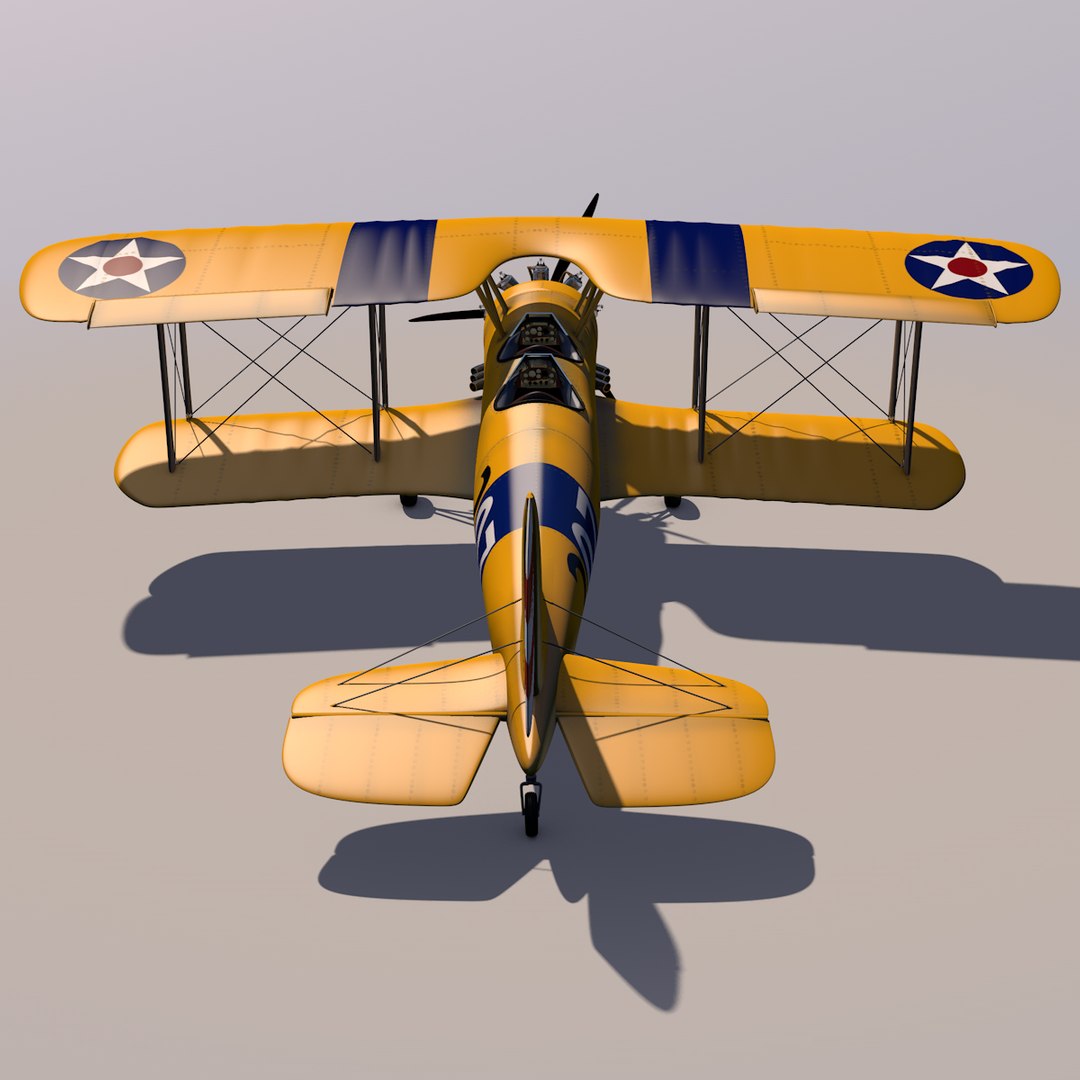 3D Yellow Biplane - TurboSquid 1193696