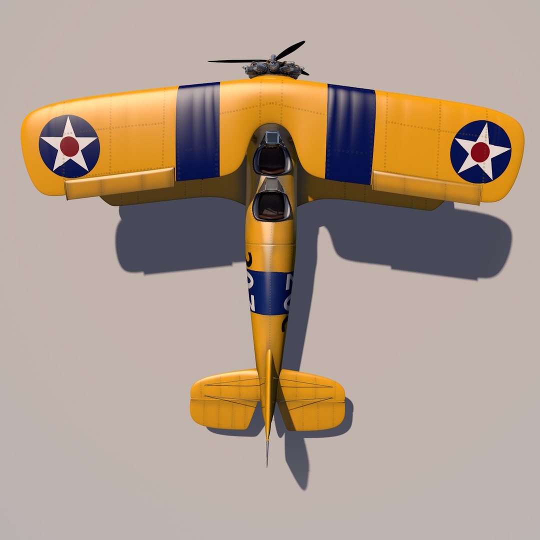 3D Yellow Biplane - TurboSquid 1193696