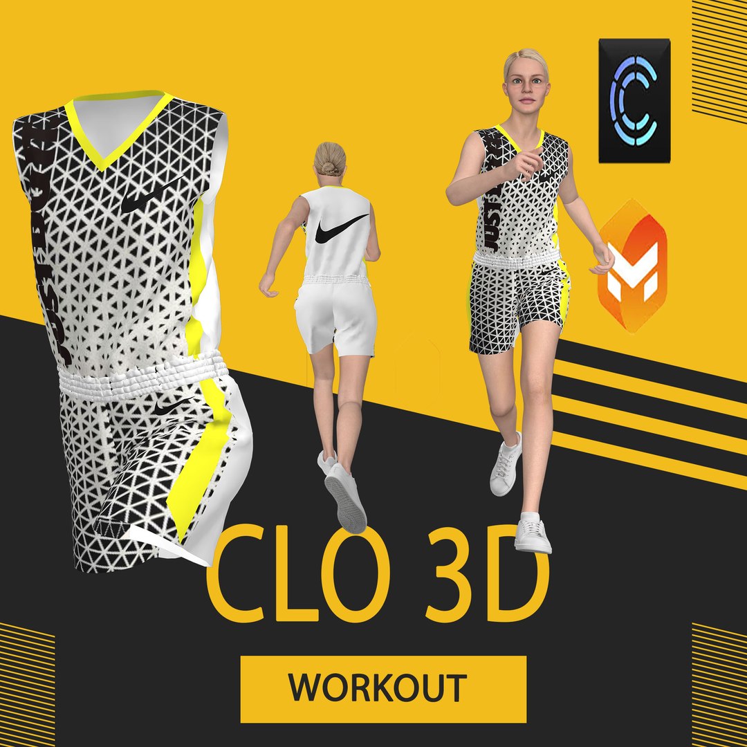 3D Workout cloth Marvelous Designer or Clo3D ZPRJ - TurboSquid 2168795