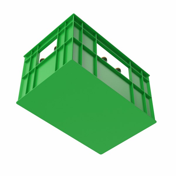 modelo 3d Plastic Bottle Crate With Beer Bottles - TurboSquid 2019183