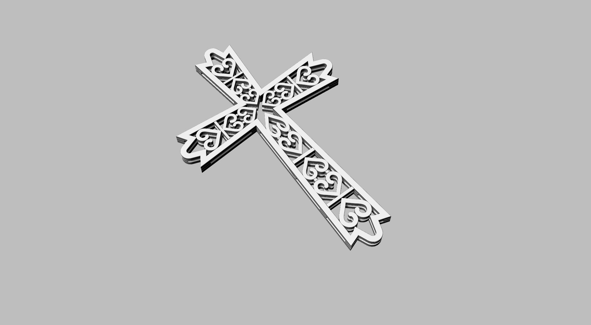 Cross With Hearts Model - TurboSquid 1844862